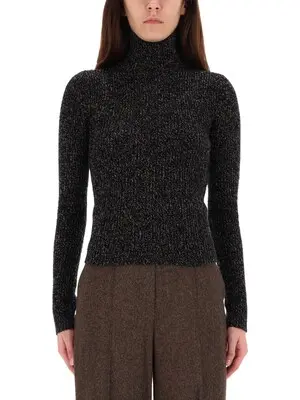 Max Mara Wool And Cashmere Mouliné Turtleneck