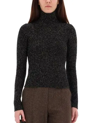 Max Mara Wool And Cashmere Mouliné Turtleneck