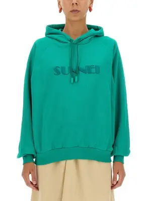 Sunnei Off The Shoulder Sweatshirts Hoodies For Women