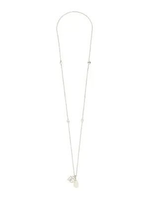 Dolce & Gabbana Dg Logo Drop Necklace - Silver