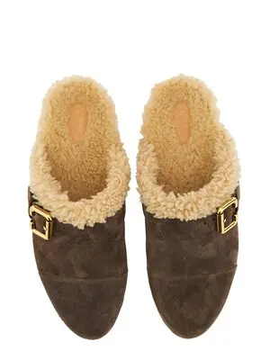 Chloé Jeannette Mules - Brown