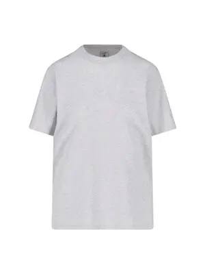 COURREGES Maison Margiela Embroidered Logo T-shirt - Gray