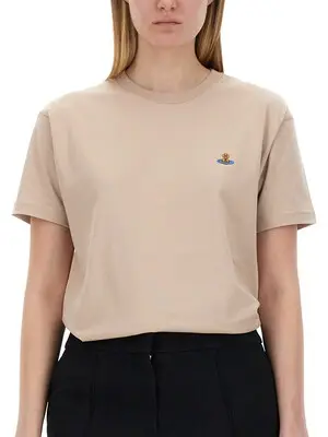 VIVIENNE WESTWOOD Logo T-shirt - Beige