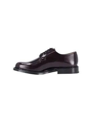 Miu Miu Church's Leather Derby Shoes - Red