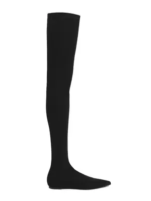 Dolce & Gabbana Stretch Jersey Thigh High Boots - Black