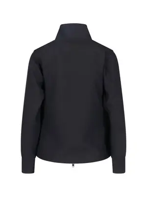 Y3 Logo Zip Sweatshirt - Black