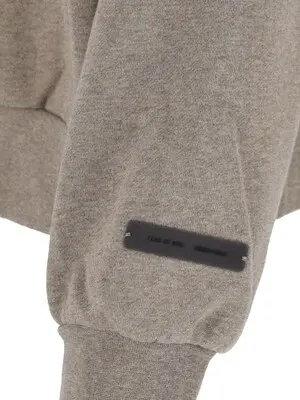 Y3 Logo Zip Sweatshirt - Taupe
