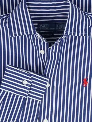 Polo Ralph Lauren Logo Striped Shirt - Blue