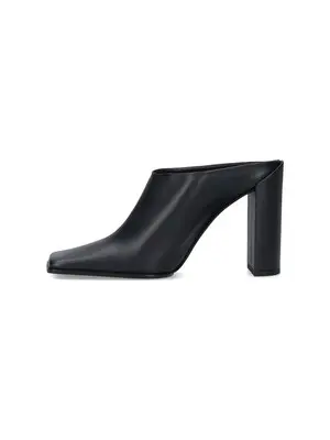 Alaïa Square Mules - Black