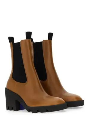Burberry Leather Chelsea Boot - Buff