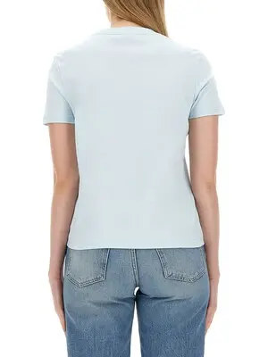 LANVIN T-shirt With Logo - Azure