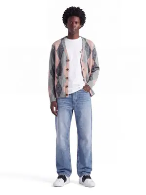 Miu Miu Virgin Wool Cardigan With Lettering Logo - Multi