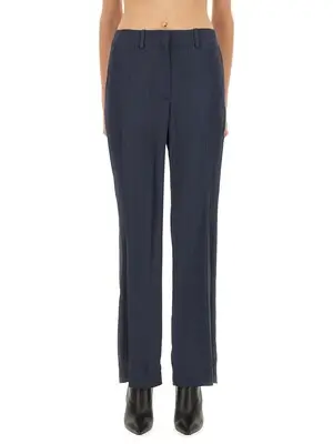 Theory Satin Trousers - Blue