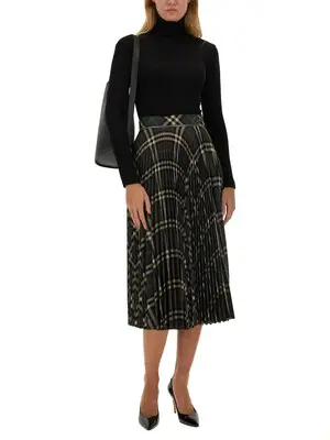 Burberry Plaid Pleated Skirt