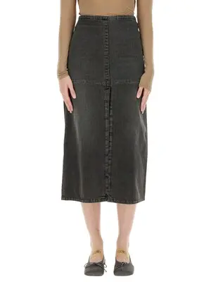 Grey Denim Skirts