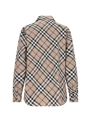 Burberry Check Shirt - Brown