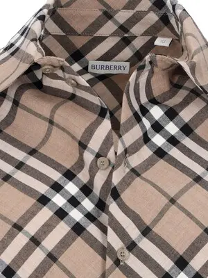 Burberry Check Shirt - Brown