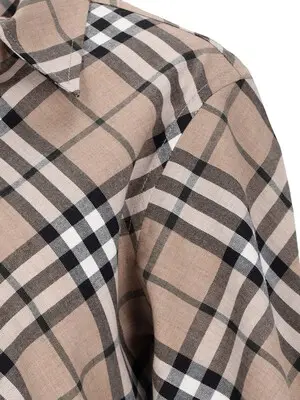 Burberry Check Shirt - Brown
