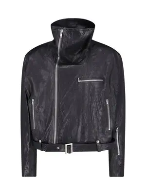 TONYWACK Lambskin Leather Jacket - Black