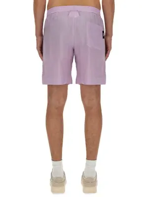 MSGM Short With Logo - Lilac
