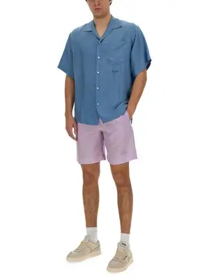 MSGM Short With Logo - Lilac
