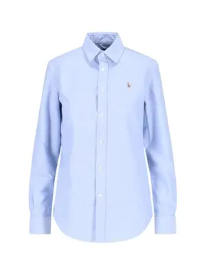 Polo Ralph Lauren Oxford Logo Shirt - Light Blue