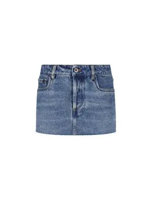 Adidas Miu Miu Denim Mini Skirt - Blue