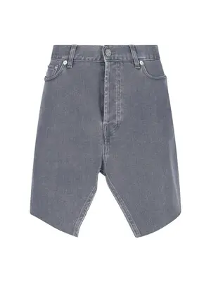 Miu Miu Denim Mini Skirt - Gray