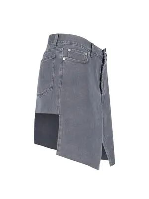 Miu Miu Denim Mini Skirt - Gray