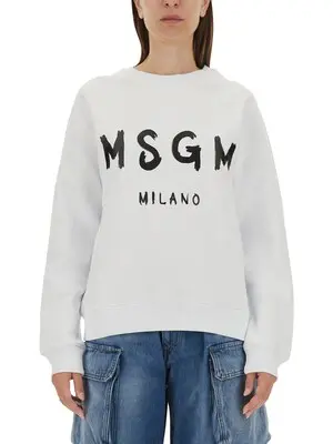 Msgm Off The Shoulder Sweatshirts Hoodies For Women
