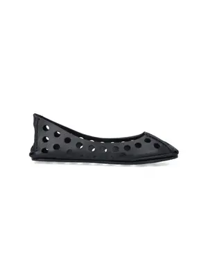 Alaïa Leather Ballet Flats - Black