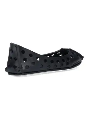 Alaïa Leather Ballet Flats - Black