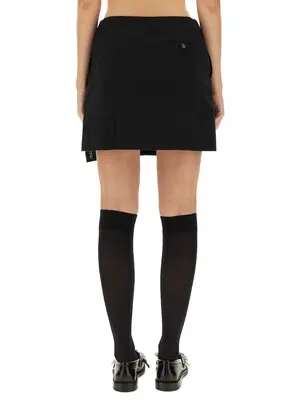 Moschino Wool Wrap Mini Skirt