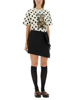 Moschino Wool Wrap Mini Skirt