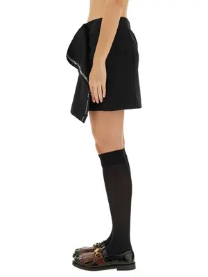 Moschino Wool Wrap Mini Skirt
