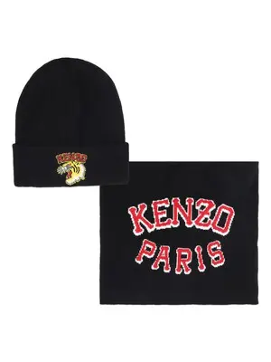 Kenzo Beanie And Snood Set - Blue
