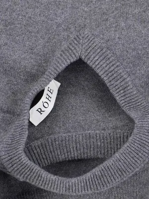 RÓHE Asymmetrical Wool-cashmere Sweater - Gray