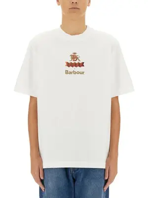 BARACUTA X BARBOUR T-shirt With Logo