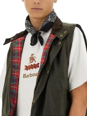 BARACUTA X BARBOUR T-shirt With Logo