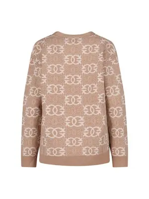 Pinko Love Birds Cardigan - Brown