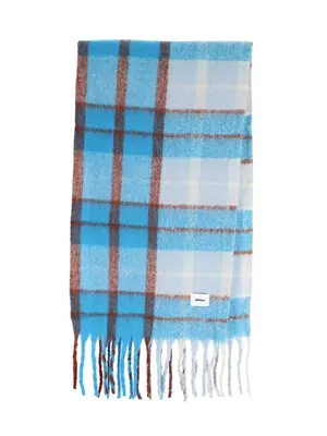 BONSAI 'check' Scarf Light Blue