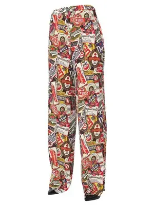 Dsquared2 Wide Leg Pants - Multicolour