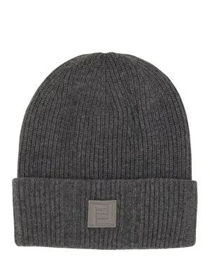 Fendi Logo Beanie - Grey