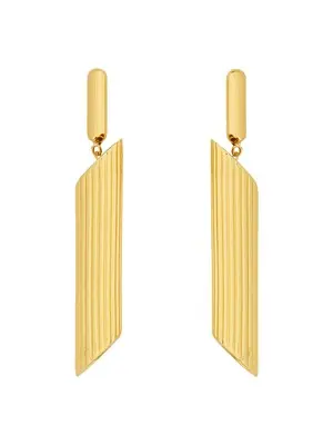 Moschino Clip-on Drop Earrings - Gold