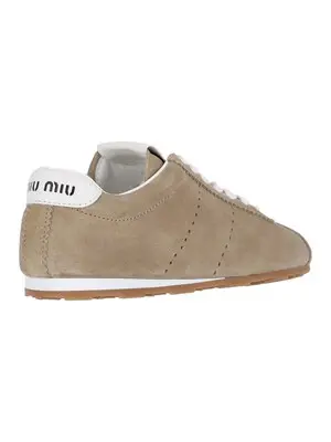 Miu Miu Plume Sneakers - Beige