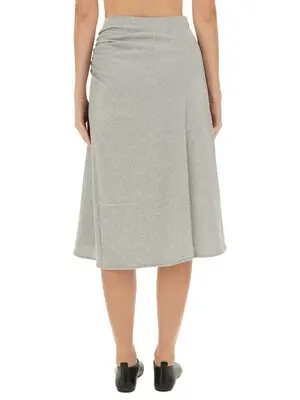 Dries Van Noten Draped Hevira Skirt - Grey