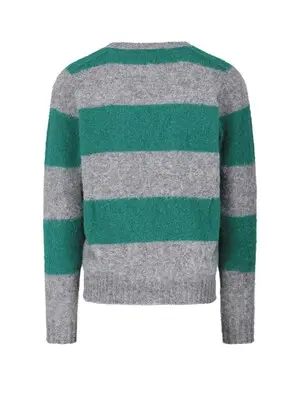 Howlin' Striped Shaggy Bear Sweater - Gray