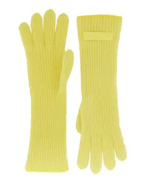 Jacquemus Grosgrain Logo Gloves - Yellow