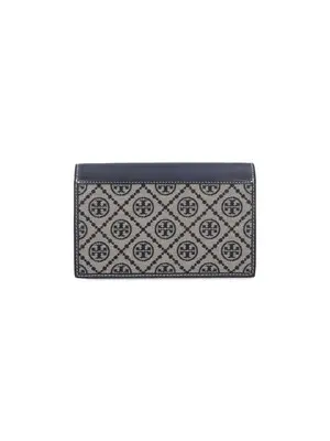 Tory Burch T Monogram' Chain Wallet - Blue