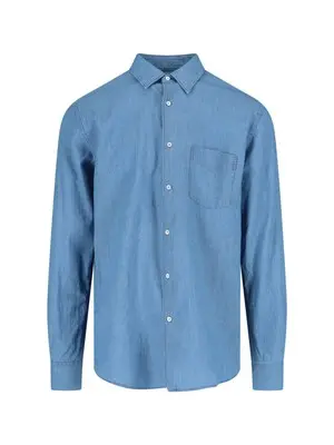 Auralee Classic Fit Shirt - Light Blue